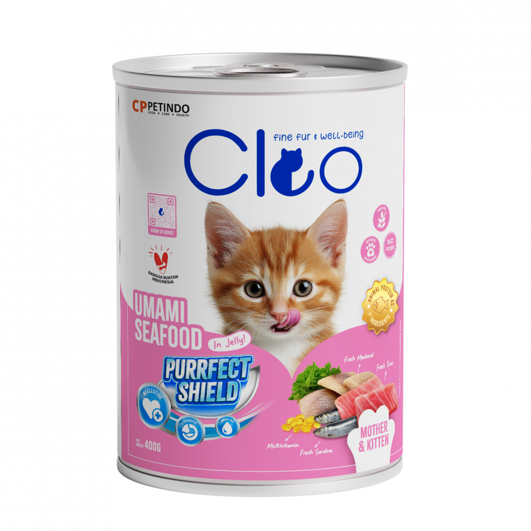 Cleo Wet Food Umami Seafood for Mother & Kitten (Can) - CP Petindo