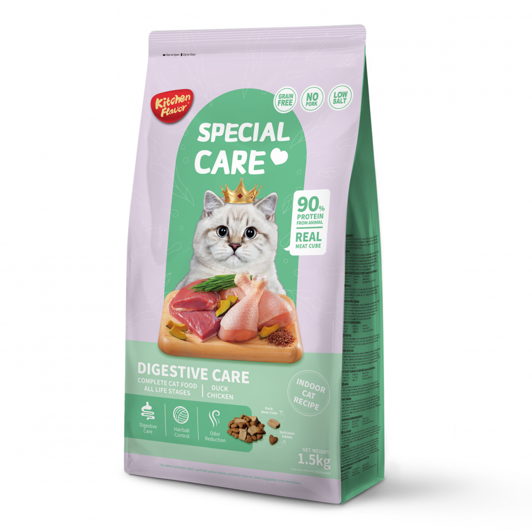 Makanan Kucing Kitchen Flavor Special Care Digestive Care Complete Cat ...