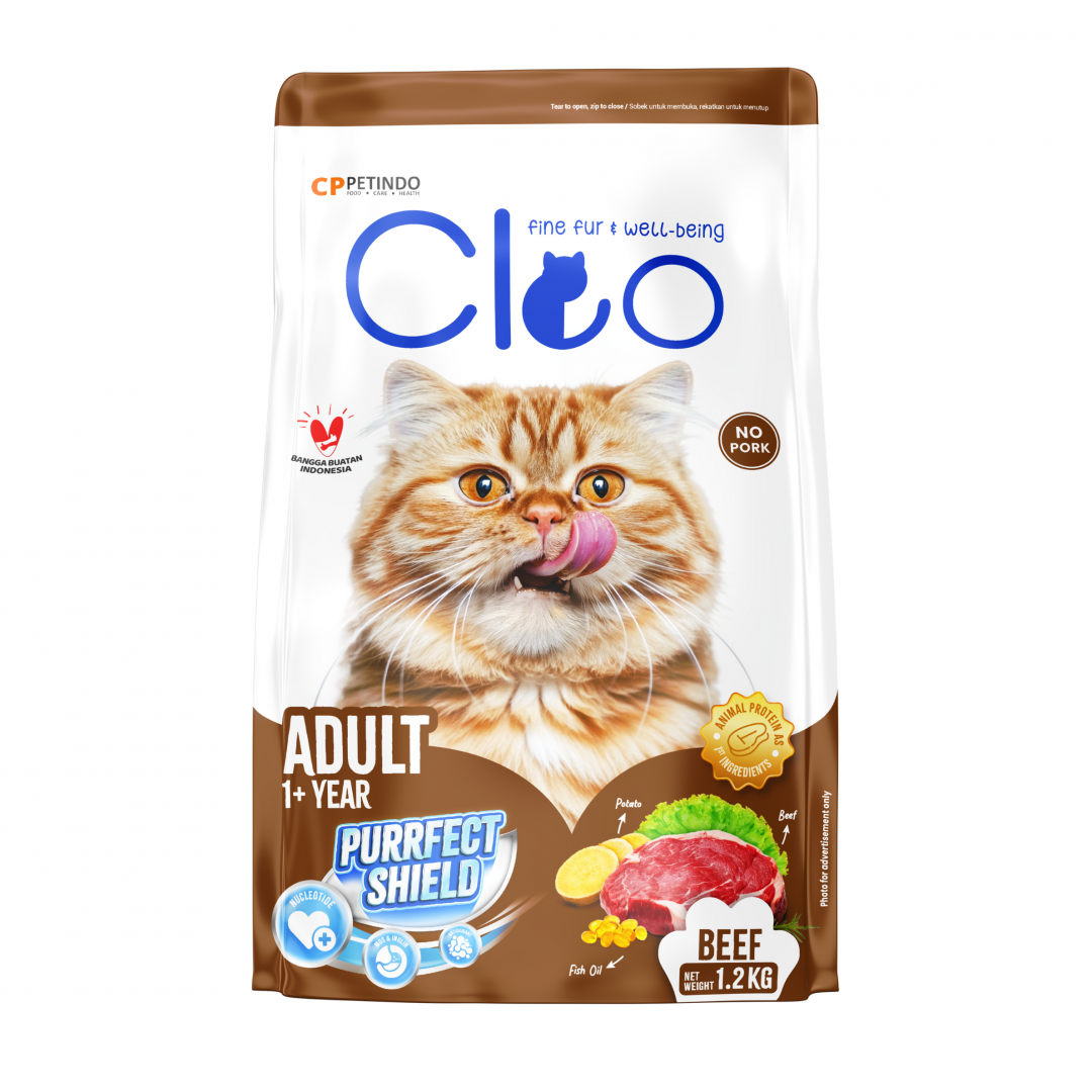 Cleo Beef Adult Cat Food - CP Petindo