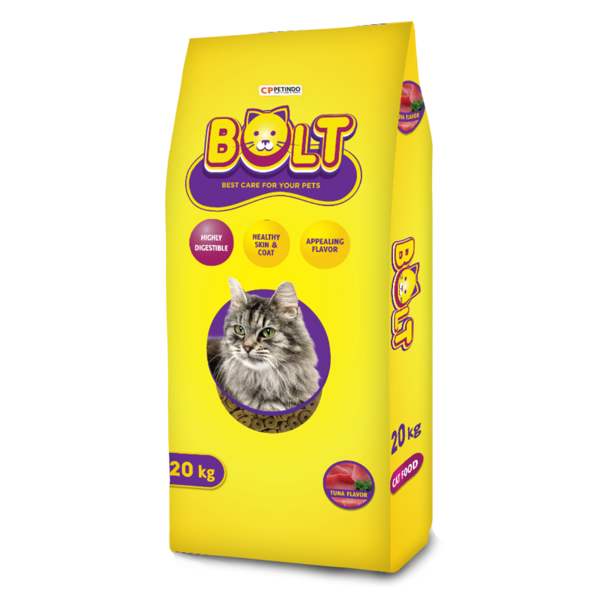 Makanan Kucing Bolt Tuna Kibble Donat