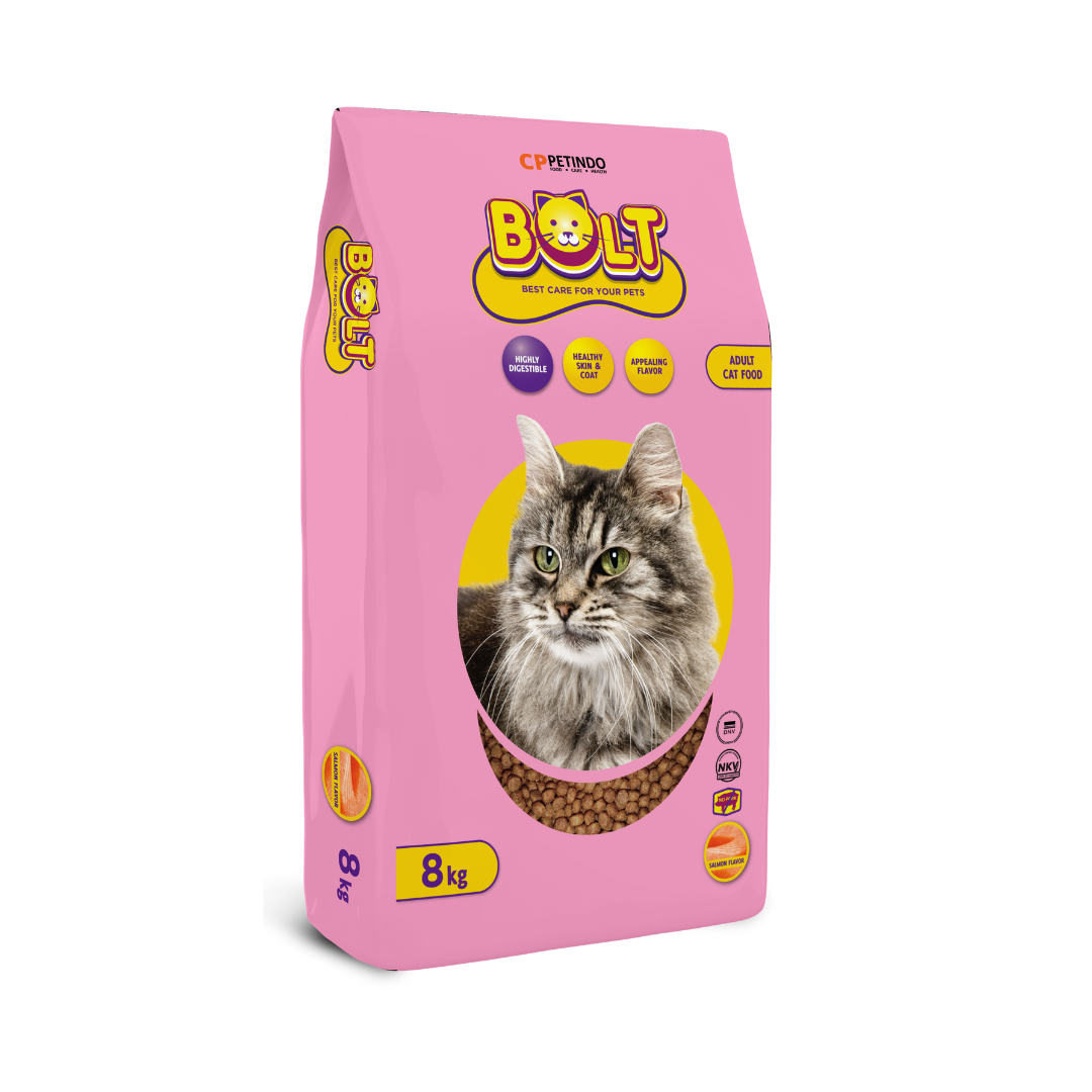 Makanan Kucing Bolt Salmon Kibble Bulat